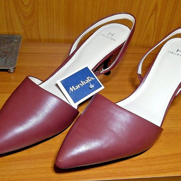 Halston Heritage | Shoes | Halston Slingback Kitten Heel Pumps ...
